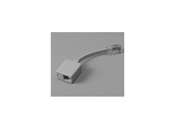Adapter telefon typ B RJ11-RJ45 10 cm - Alcadon AB