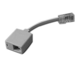 Adapter telefon typ B RJ11-RJ45 10 cm - Alcadon AB