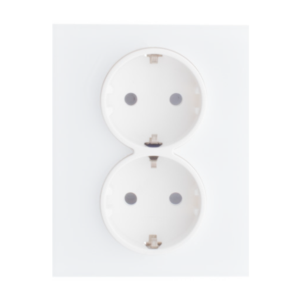 Uttag 2-Vägs 16A Komplett Vit S100 Komplett - Alcadon AB