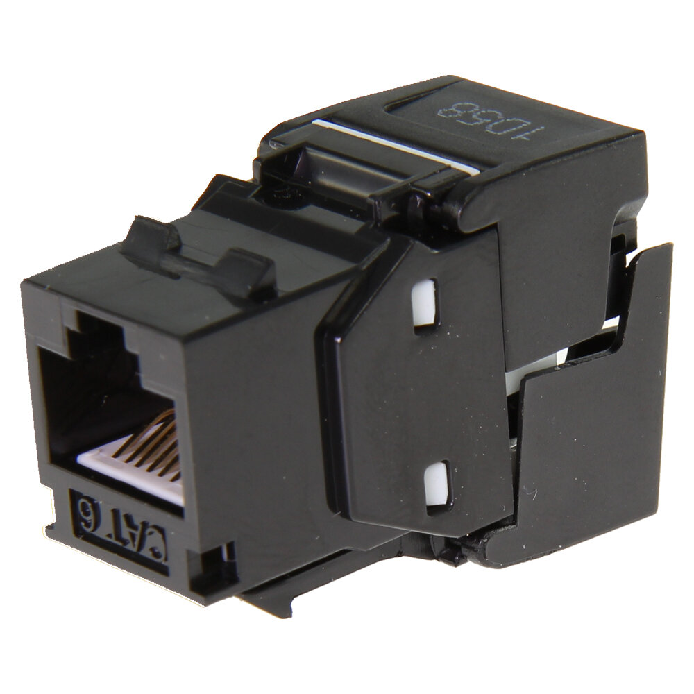 ECS Keystone jack UTP C6A 12-pack Svart - Alcadon AB