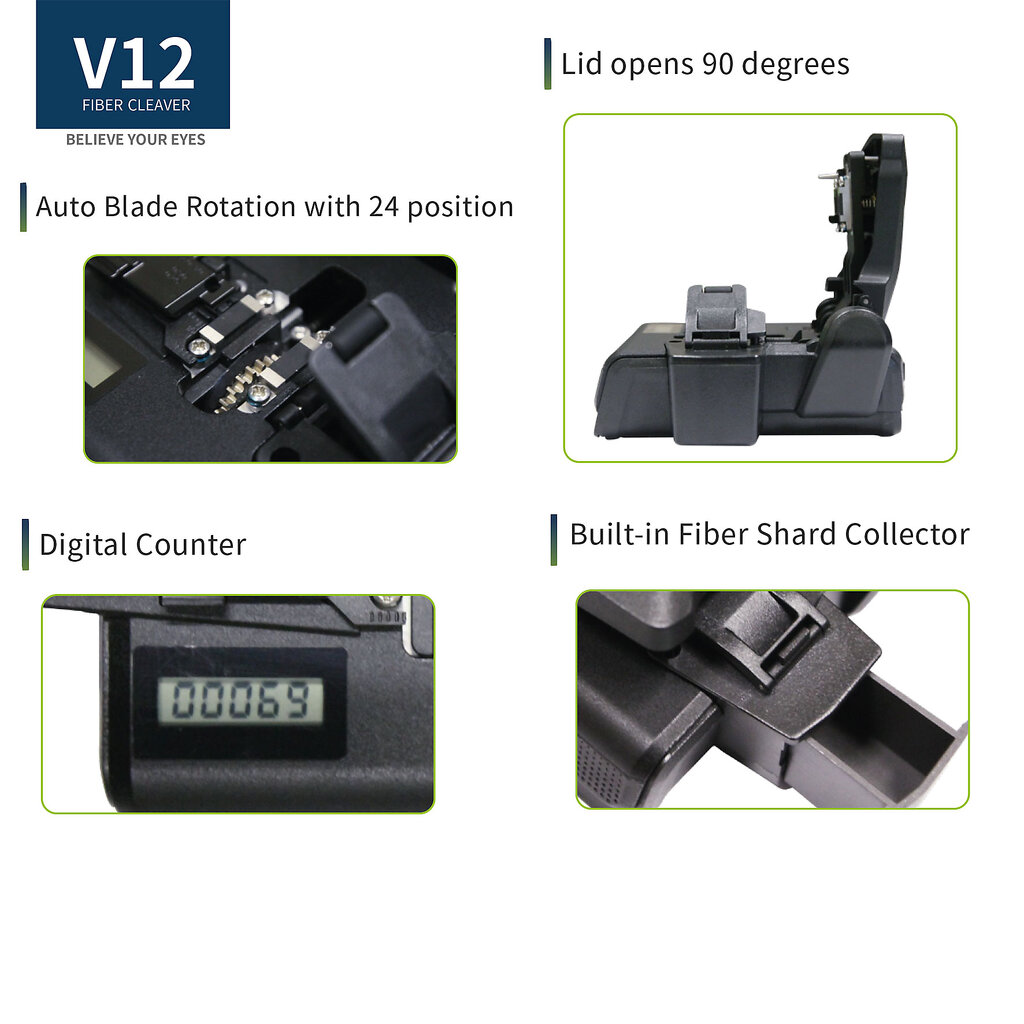 Inno Fiberkap V12 Auto roterande klinga Single/Ribbon Räknare ...