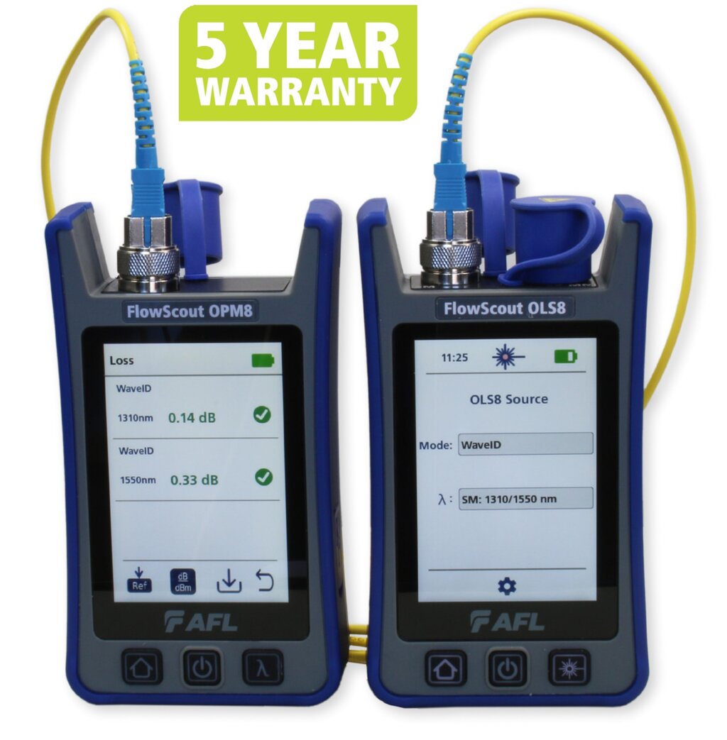 AFL Fiber Optic Loss Test Kit SM/MM med FlexReports Power - Alcadon AB